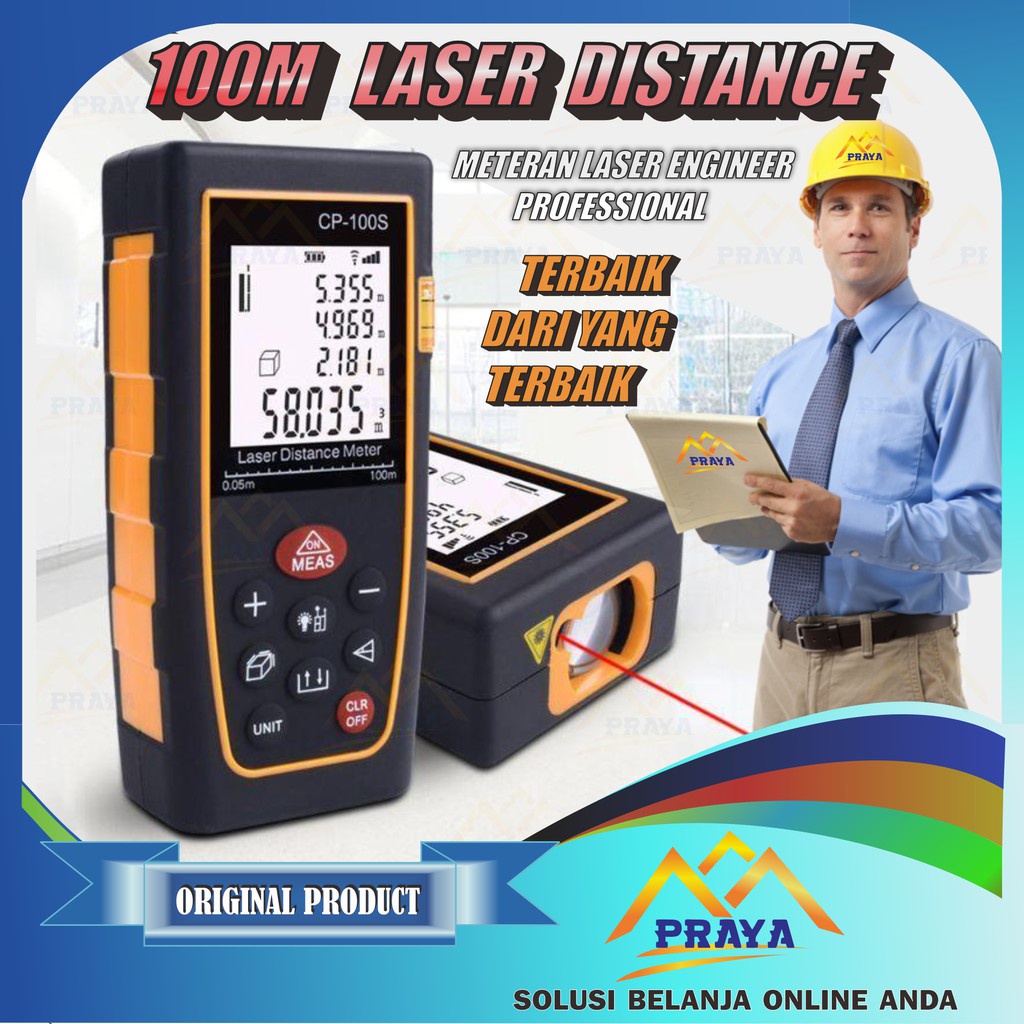 Jual OS93 100m laser distance meter / meteran laser / rangefinder / 100 ...