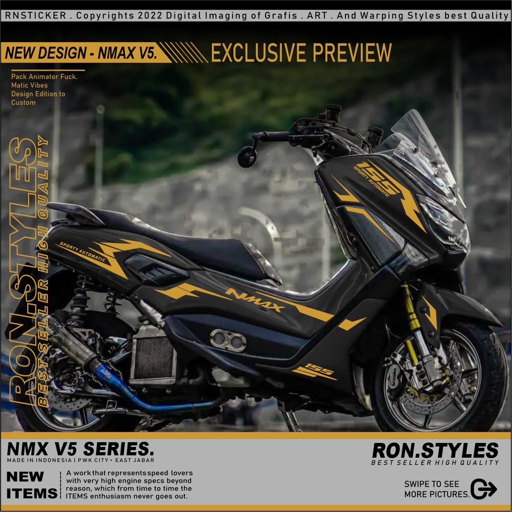 Jual V5 CUTTING STRIPING VARIASI NMAX 2016-2019 DESIGN TERBARU CUTTING ...