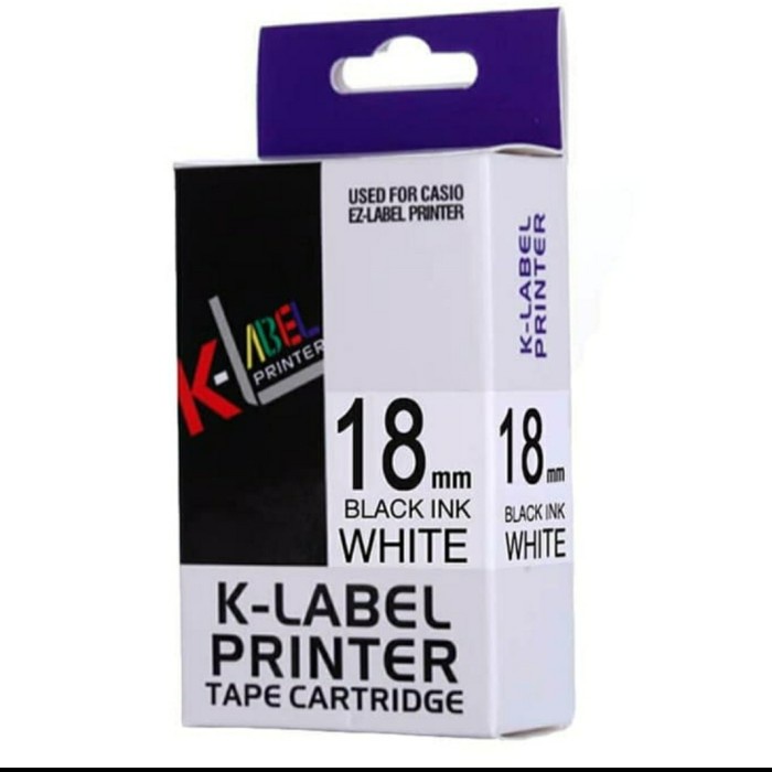 Jual Label K-LABEL Printer 18 mm Compatible Use Casio EZ Tape Printer 18mm | Shopee Indonesia