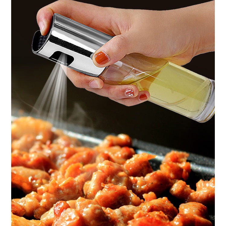 Jual Botol Minyak Semprot Bahan Kaca dan Stainless Steel 100ml ...