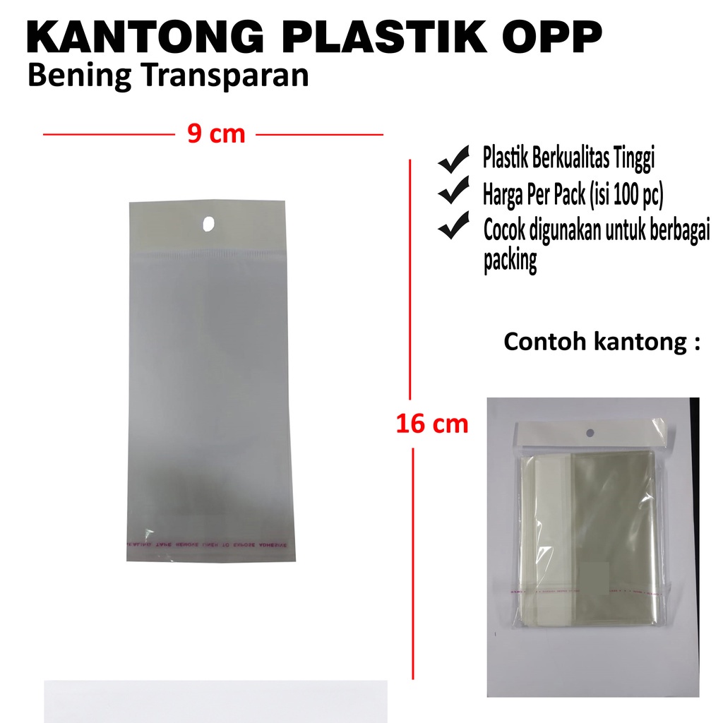 Jual Plastik OPP Seal Lem 1 pack isi 100 pcs Single Seal Buat Undangan ...
