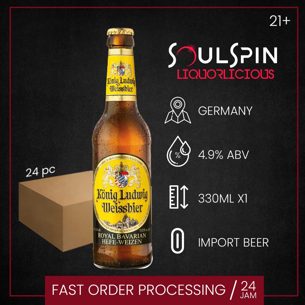 Jual Konig Ludwig Weissbier 330ml [ dus isi 24 botol ] | Shopee Indonesia
