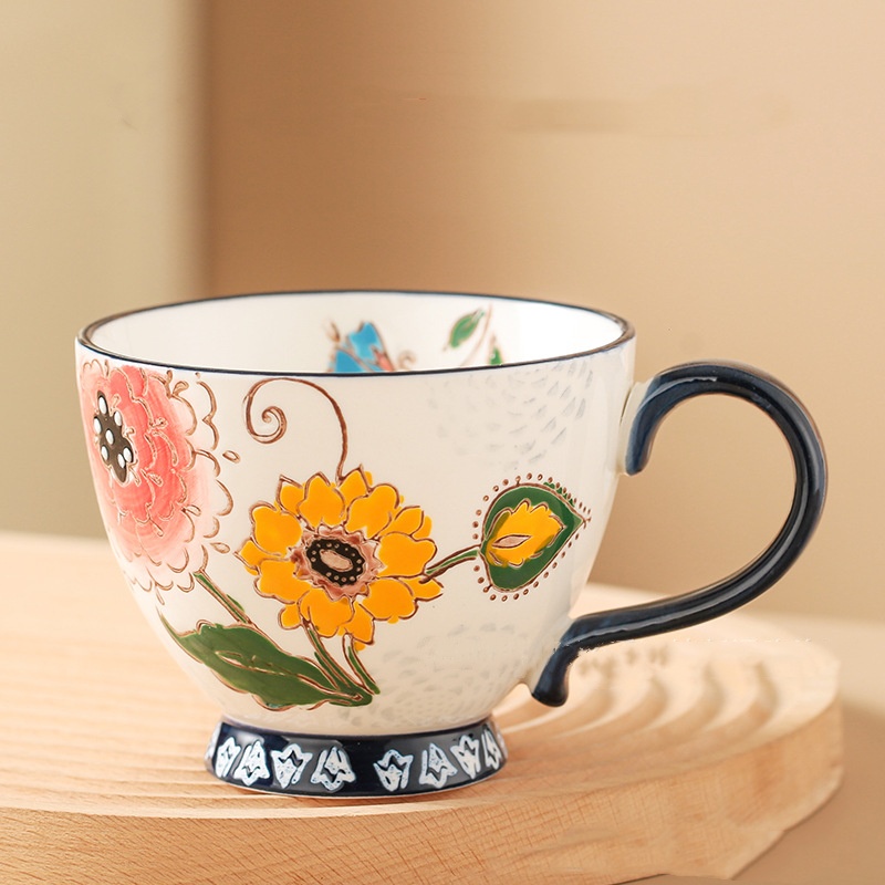Jual [COD][COD] Mug Keramik Jadul Estetik / Cangkir Keramik Motif ...