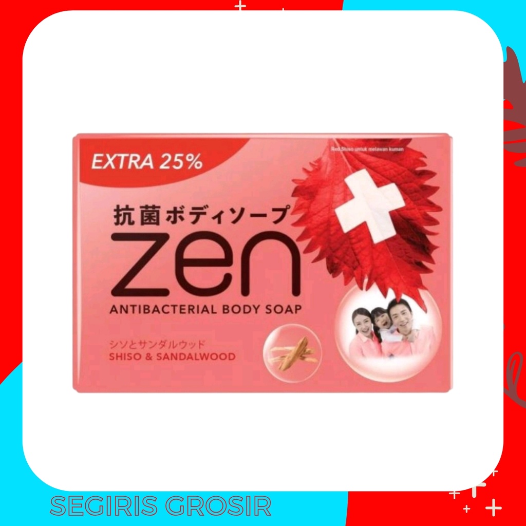 Jual Zen Sabun mandi Antibacterial Body Soap Merah 80 gr | Shopee Indonesia
