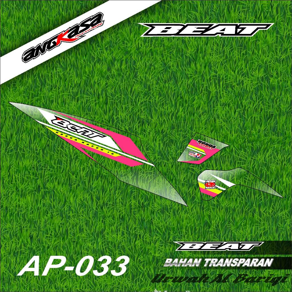 Jual Striping Stiker Transparan Honda Beat Desain tema racing Simpel ...