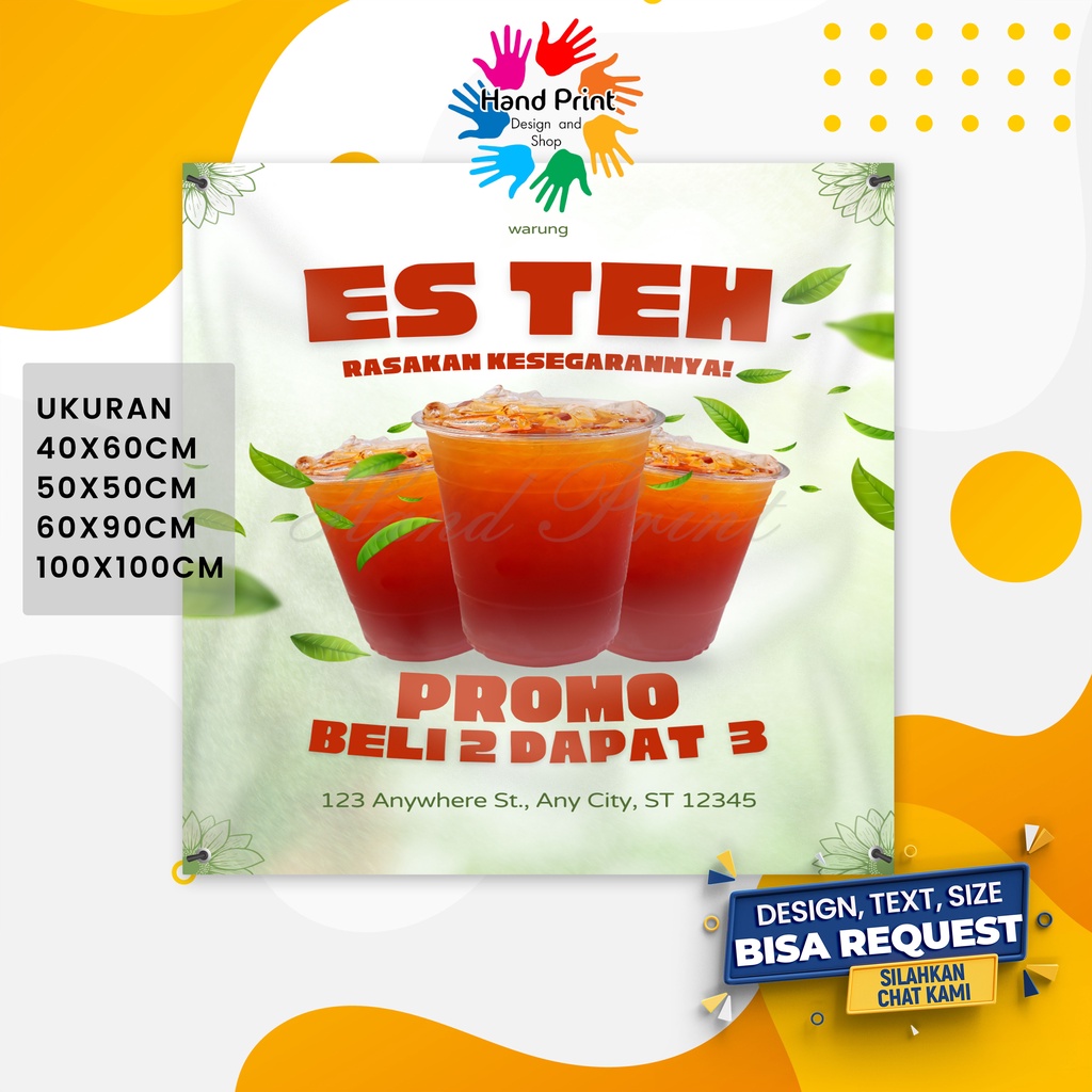 Jual Cetak Spanduk Banner Jualan Es Teh Jumbo Es Teh Manis Lemon Tea ...