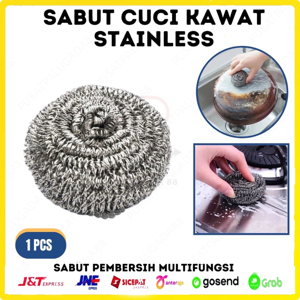 Jual Sabut Cuci Kawat Stainless Baja Besi Gosok Panci Piring Anti Karat ...