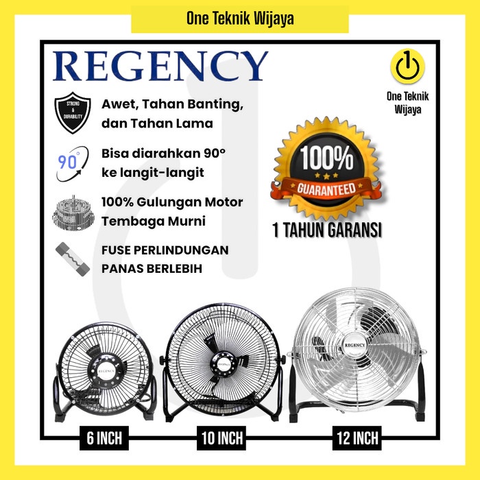 Jual Kipas Angin REGENCY / Tornado Floor Fan / 6 in / 10 in / 12 in ...