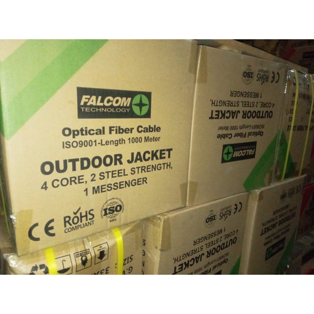 Jual Kabel fiber optik Dropcore 4 core 3 seling 1000M FALCOM | Shopee ...