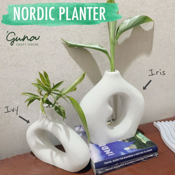 Jual Concrete Nordic Vase - Vas Bunga Scandinavian - Dekorasi Rumah ...