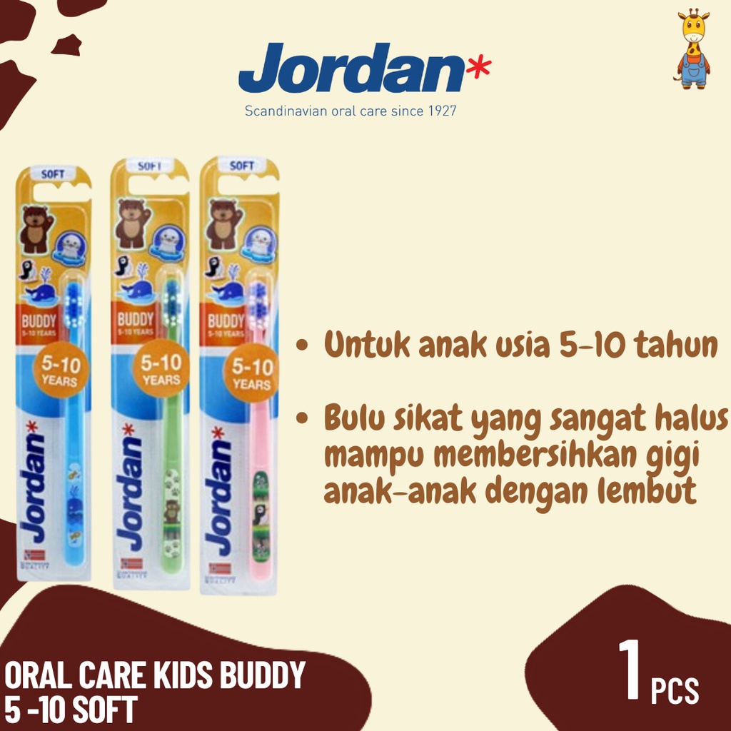 Jual Jordan Oral Care Kids Buddy 5 -10 Soft - Sikat Gigi | Shopee Indonesia Jual Jordan Oral Care Kids Buddy 5 -10 Soft - Sikat Gigi | Shopee Indonesia