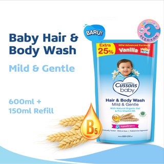 Jual CUSSON BABY HAIR & BODY WASH MILD & GENTLE REFILL 200ML | CUSSONS ...