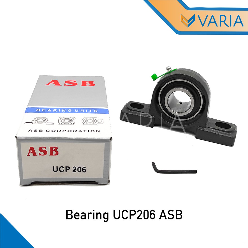 Jual Bearing / Laher Pillow Block Duduk UCP 206 As 30 mm ASB | Shopee Indonesia