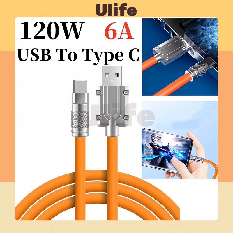 Jual Kabel 120W 6A / Usb Kabel Data Charger Casan Micro / Type Tipe C ...