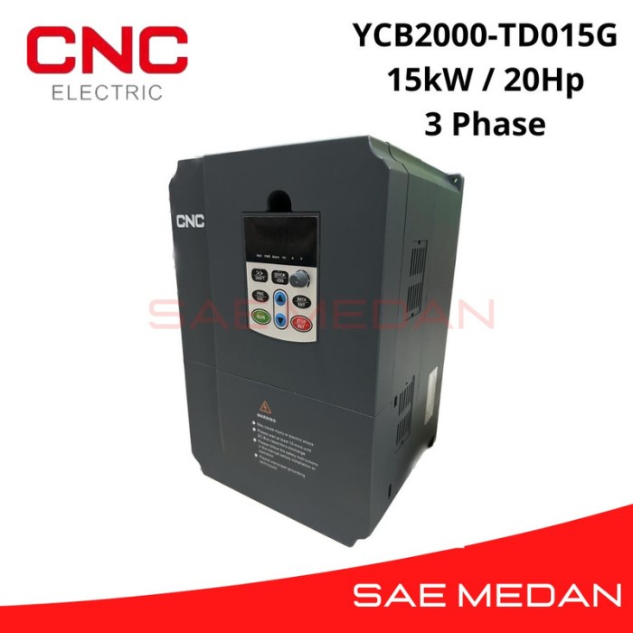 Jual VFD Inverter 20HP / 15kW 3Phase 380V CNC YCB2000-T015G | Shopee ...