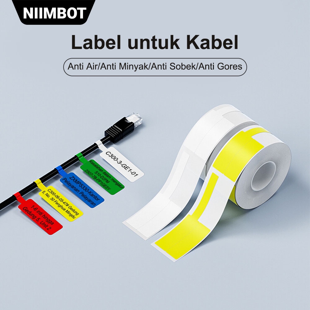 Jual NIIMBOT B21/B3S/B1 Stiker Label Kabel Jaringan Kertas Label Kabel ...
