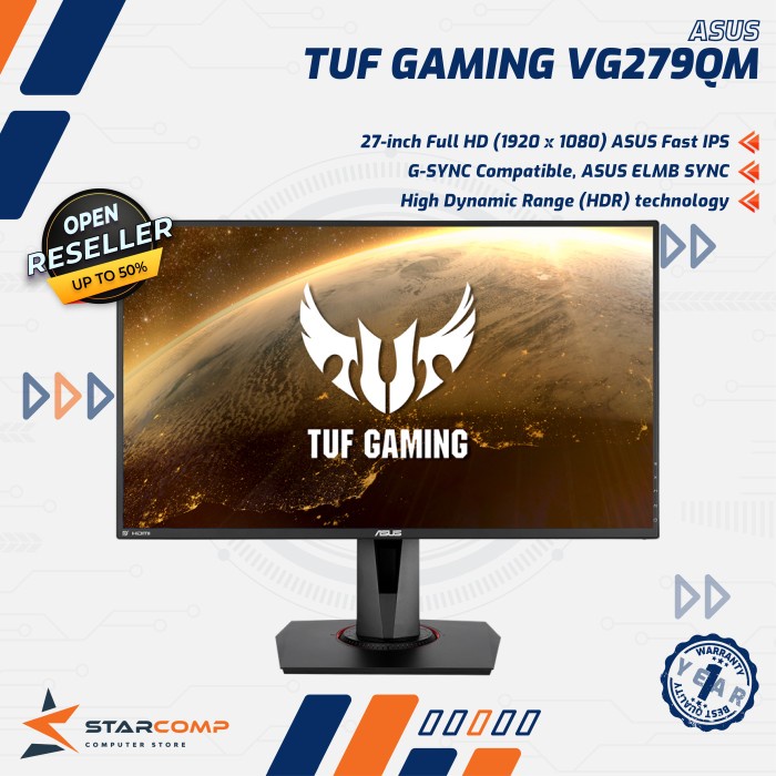 Jual ASUS TUF Gaming VG279QM 27" 280Hz G-SYNC LED Gaming Monitor ...