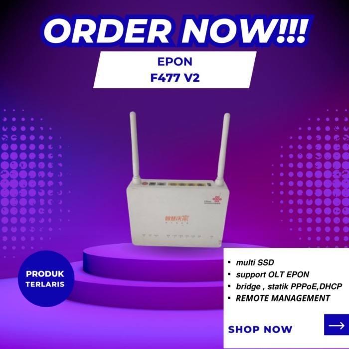 Jual MODEM EPON F477 V2 ZTE NON Adaptor | Shopee Indonesia