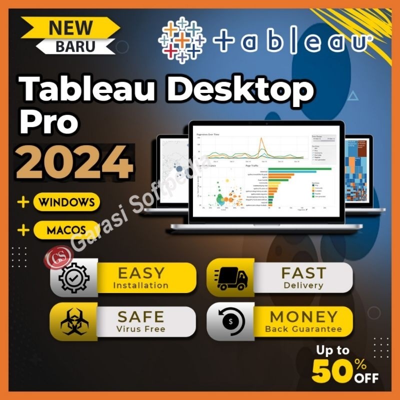 Jual Tableau Desktop Pro v23 Terbaru 2024 Full Version Lifetime | Shopee Indonesia