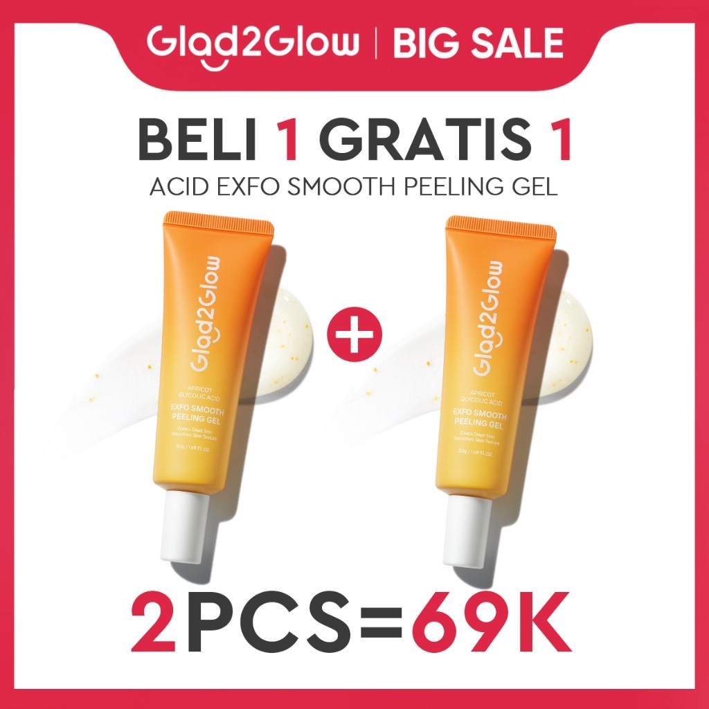 Jual Glad2Glow peeling gel Apricot Glycolic Acid Exfo Smooth Eksfoliasi ...