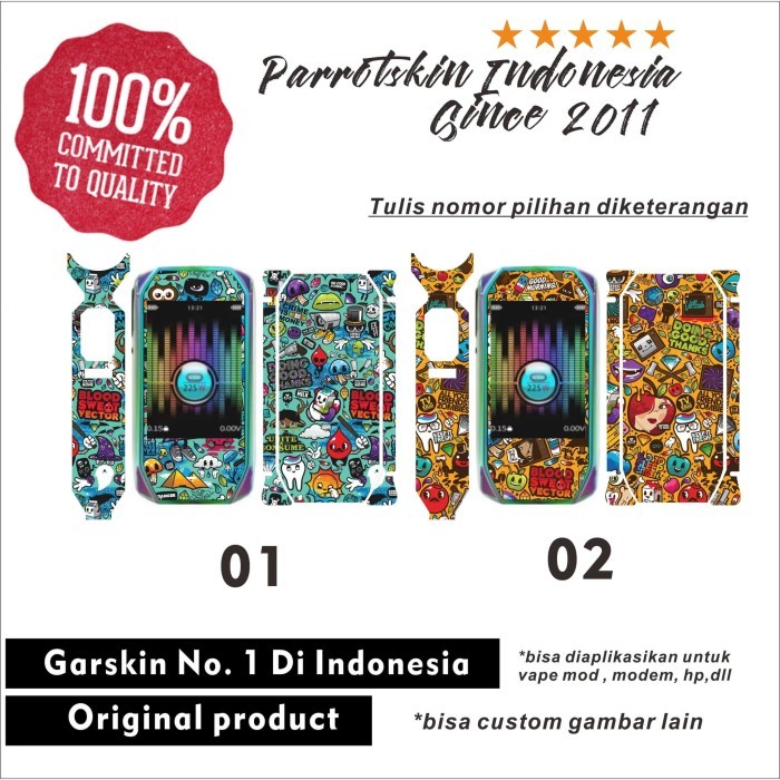 Jual Garskin skin Smoant Naboo Doodle monster sticker bisa custom ...