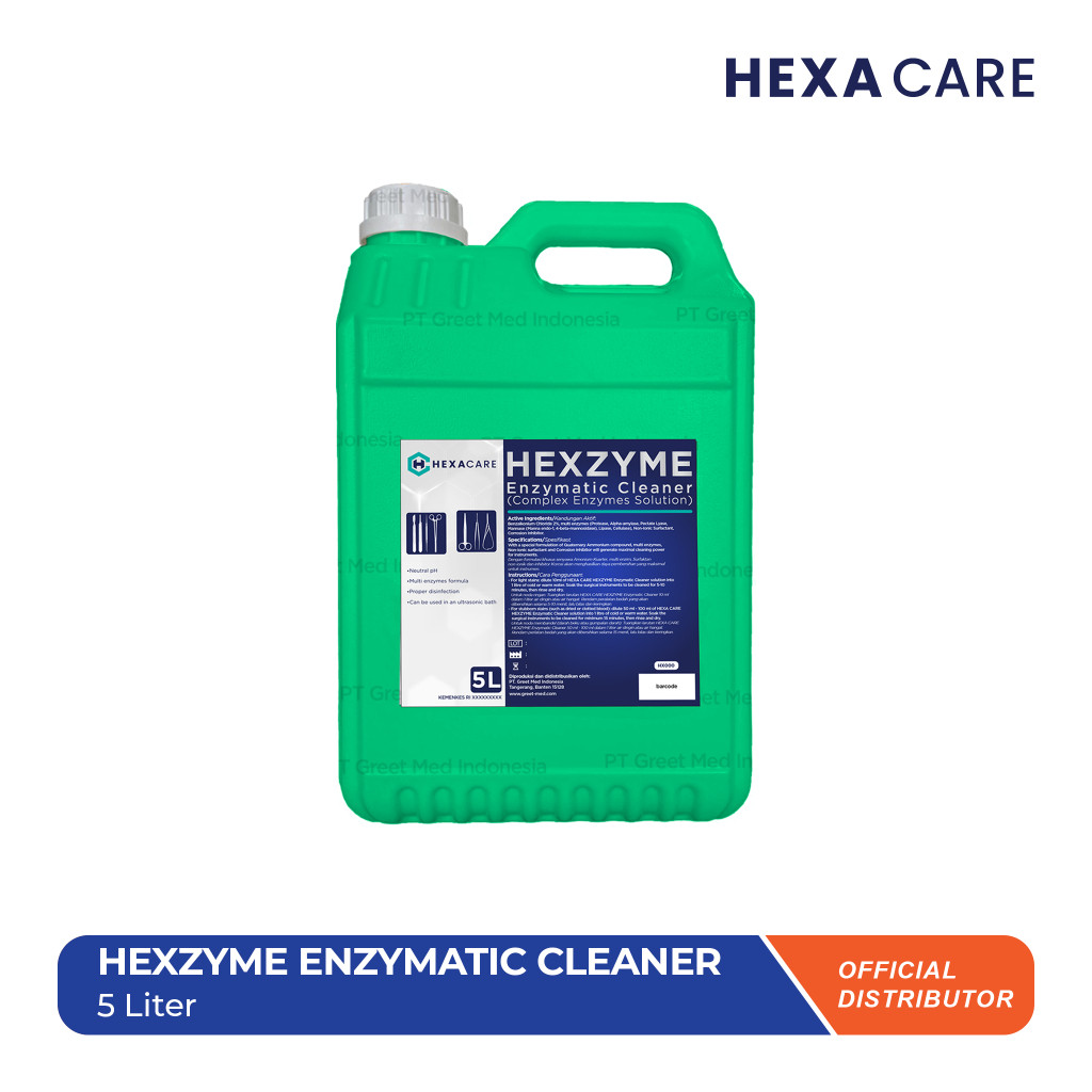 Jual HEXA CARE Enzymatic Cleaner 5 Liter - Cairan Pembersih | Shopee ...