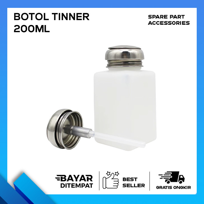 Jual BOTOL TINNER 200ML / POMPA TEMPAT TINNER CAIRAN THINER TINER ALKOHOL | Shopee Indonesia