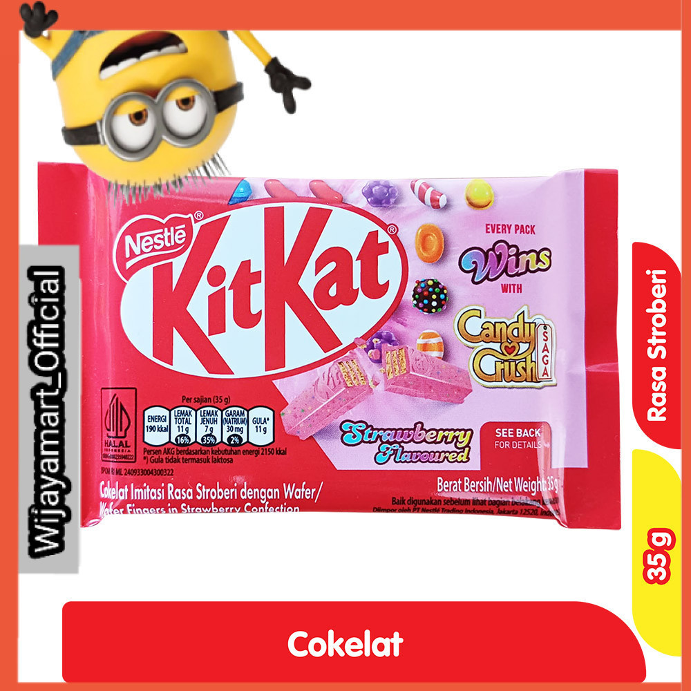 Jual KitKat Cokelat Rasa Stroberi 35 g | Shopee Indonesia