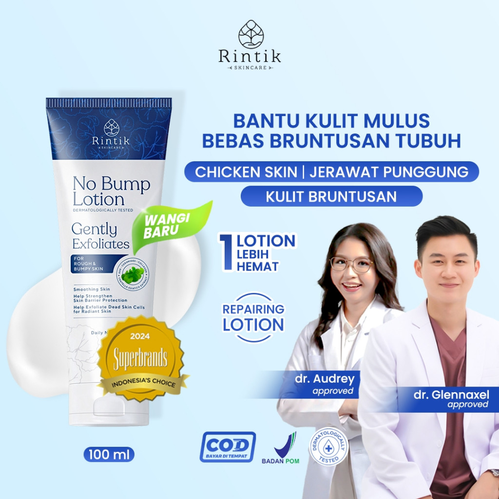 Jual RINTIK Skincare - No Bump Lotion / Lotion Tubuh Chicken Skin ...