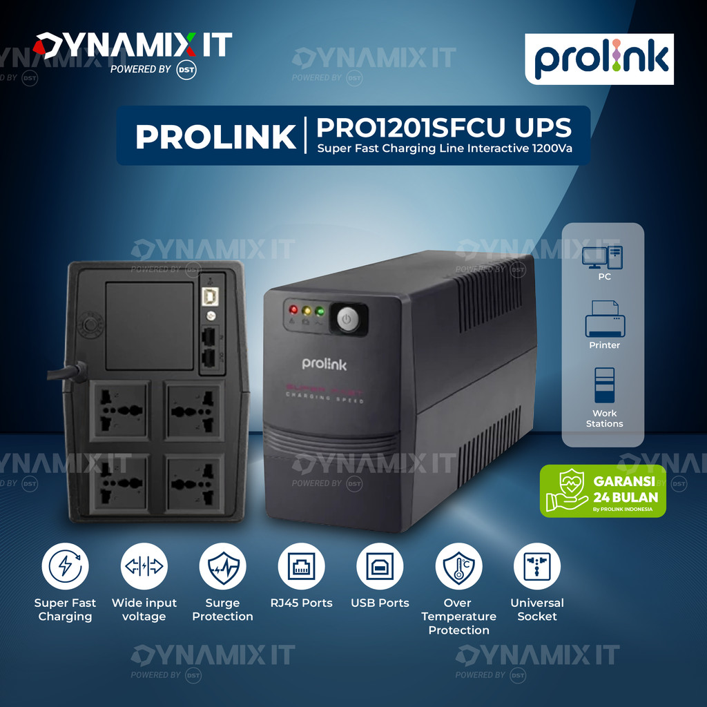 Jual UPS Prolink PRO1201SFCU 1200VA with AVR & USB Port | Shopee Indonesia