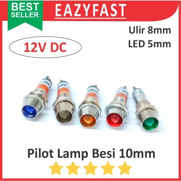 Jual Lampu Pilot Lamp LED 5mm 12V DC 12 Volt Box Panel Case Casing LED ...