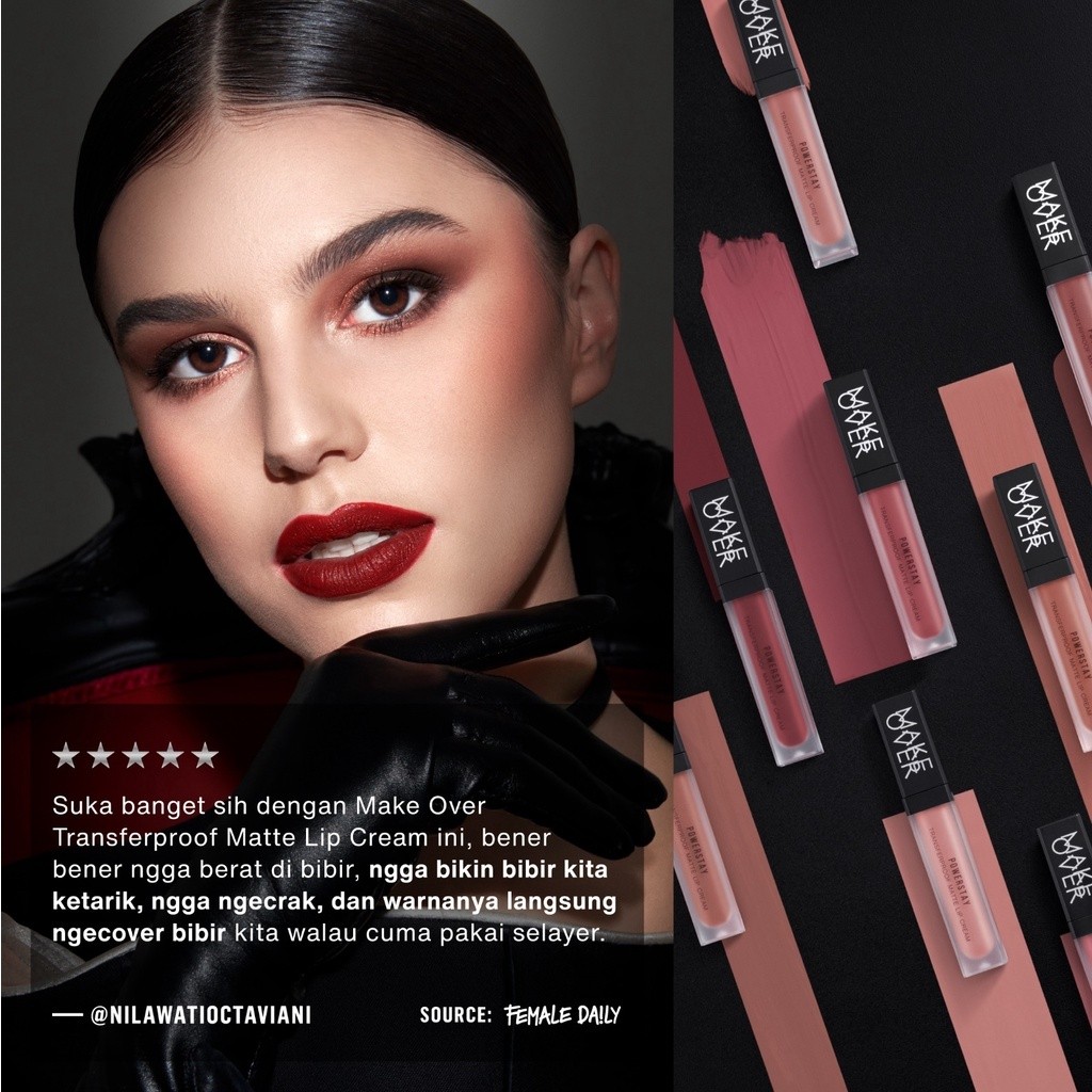 Jual Lipstick MAKE OVER Powerstay Transferproof Matte Lip Cream ...