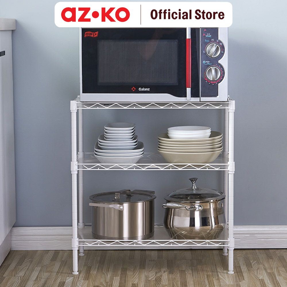Jual AZKO Stora Rak Besi 3 Tingkat - Putih Storage Rack Metal Tempat ...