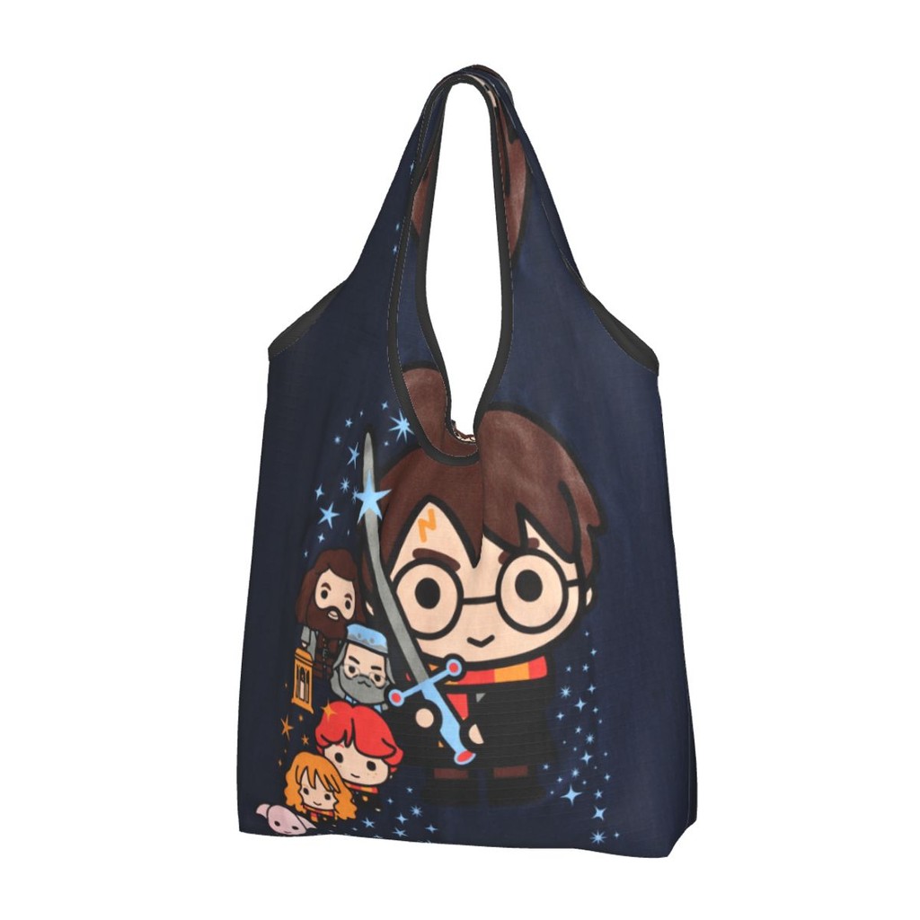Jual Custom Witchcraft And Wizardry Cosplay Grocery Shopping Tote Bags ...