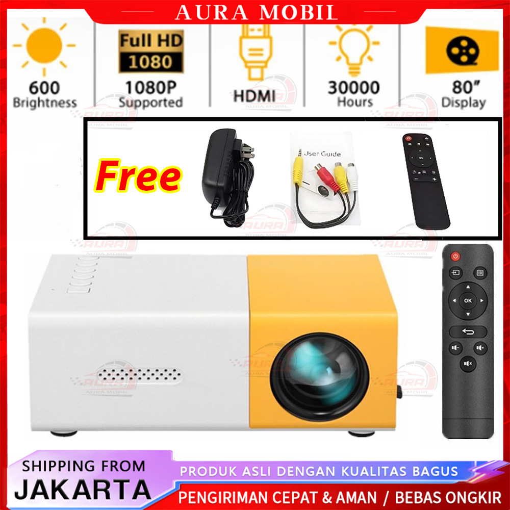 Jual Mini Proyektor LED YG300 / YG-300 / YG 300 LCD Portable Projector ...