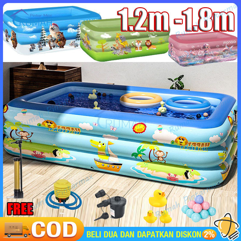 Jual Kolam Renang Anak Jumbo PVC 3ring Kolam Mandi Bola Portable ...