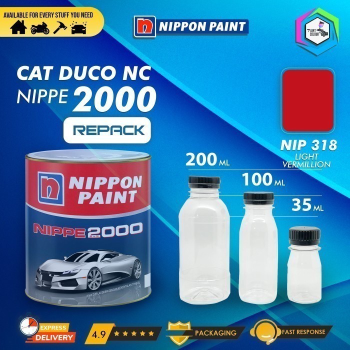 Jual Cat Duco Nippon Paint Nippe 2000 - 318 Light Vermillion - 1 L | Shopee Indonesia
