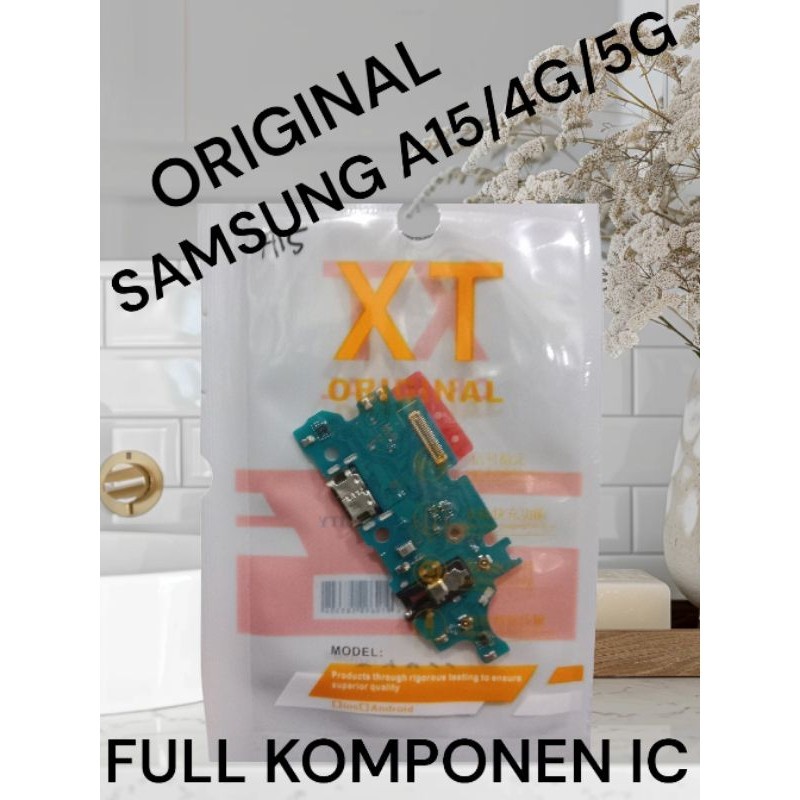Jual PAPAN CHARGER + IC Samsung GALAXY A15 4G / 5G A155 / A156 / CON H/F +MIC+IC /ORIGINAL ...