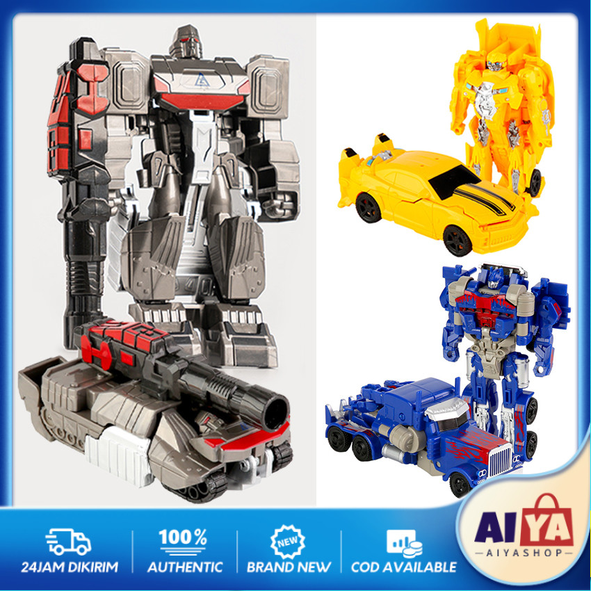 Jual Robot Mobil Transformer Optimus Primer Bumblebee Tank 2 In 1 ...