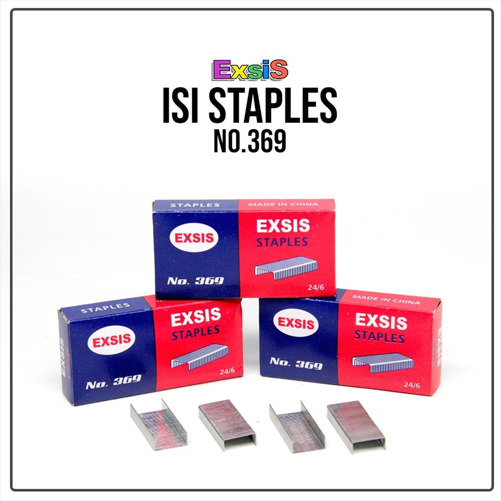 Jual 1 pak Isi Staples EXSIS BESAR NO.369 / Isi Staples EXSIS BESAR ...
