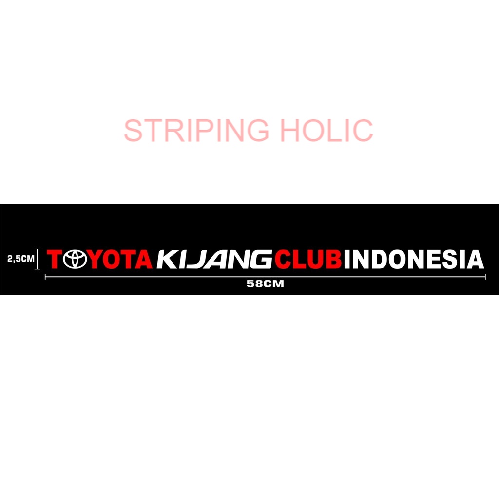 Jual CUTTING STICKER NYALA TKCI TOYOTA KIJANG CLUB INDONESIA | Shopee ...