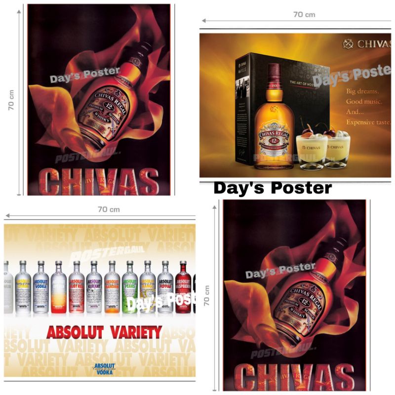Jual Poster Botol Minuman ukuran Jumbo 50cm x 70cm desty_sticker ...