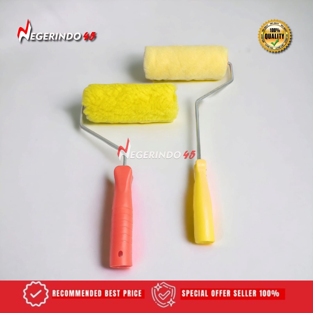 Jual KUAS ROLL KUNING 6" / KUAS ROLL FIBER KUNING / GAGANG KUAS ROLL ...