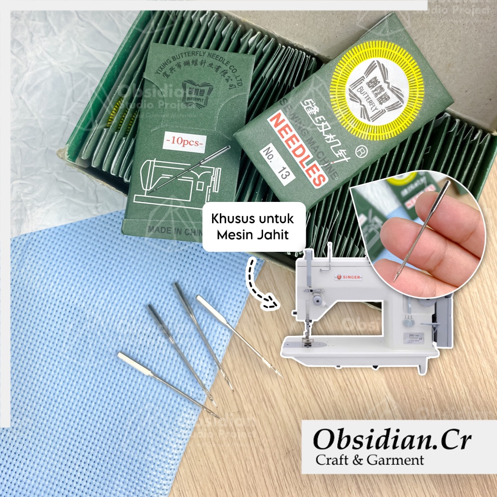 Jual Jarum Mesin Jahit merk Butterfly Type HA x 1 - Perlengkapan Jahit ...