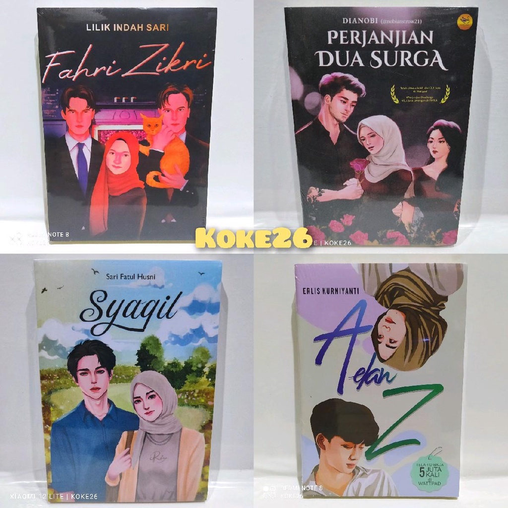 Jual PAKET 4 NOVEL SYAQIL + FAHRI ZIKRI + A DAN Z + PERJANJIAN DUA ...