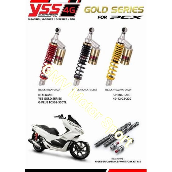 Jual Shock YSS New G Plus 350mm Gold series New PCX 150 2018 asli Original | Shopee Indonesia