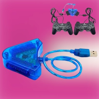 Jual Converter USB To PS 2 Game PS ke PC Konverter Joystick Gamepad ...