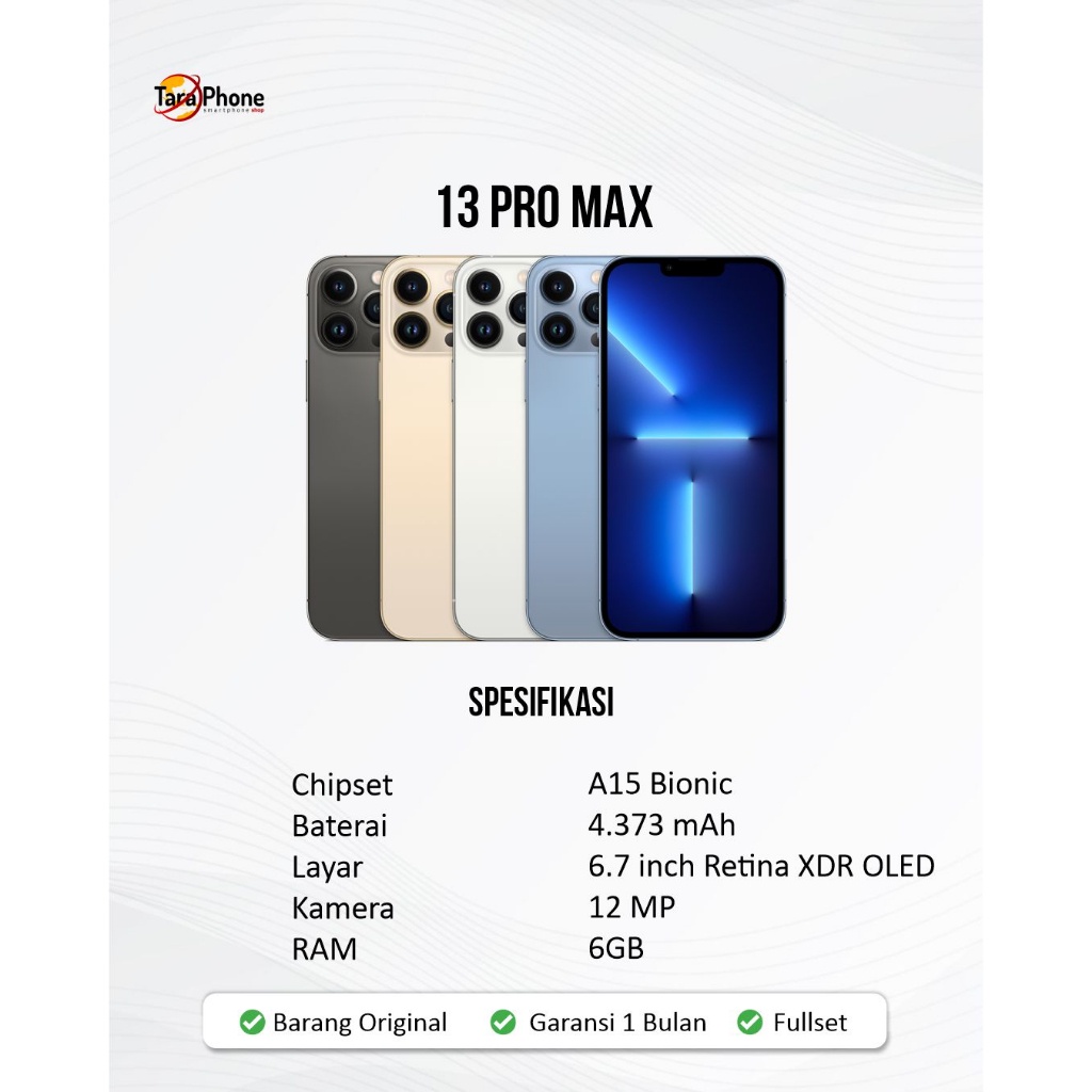 Jual iPhone 13 Pro Max Second Original 128GB 256GB 512GB 1TB Like New | Shopee Indonesia