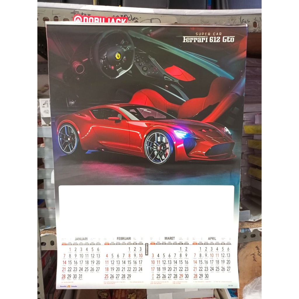 Jual KALENDER DINDING WALL KALENDER CATURWULAN TAHUN 2025 MOTIF MOBIL ...