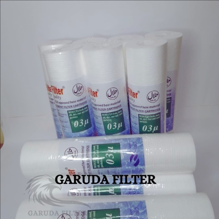 Jual cartridge filter air 10 inch / catridge filter pp sedimen 10 inchi / water filter spun nano ...